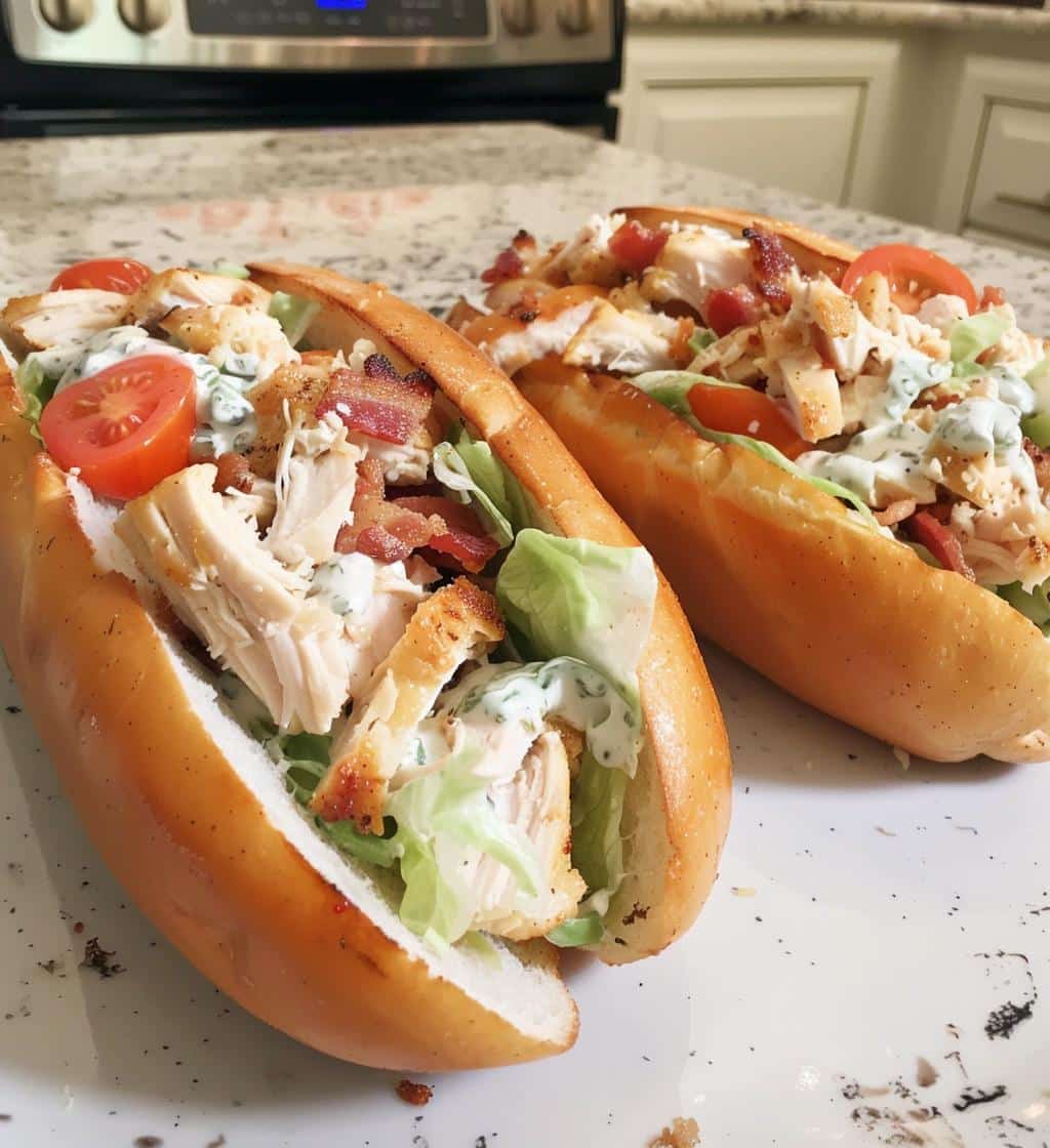 Easy Chopped Chicken Bacon Ranch Sandwich Recipe You'll Love