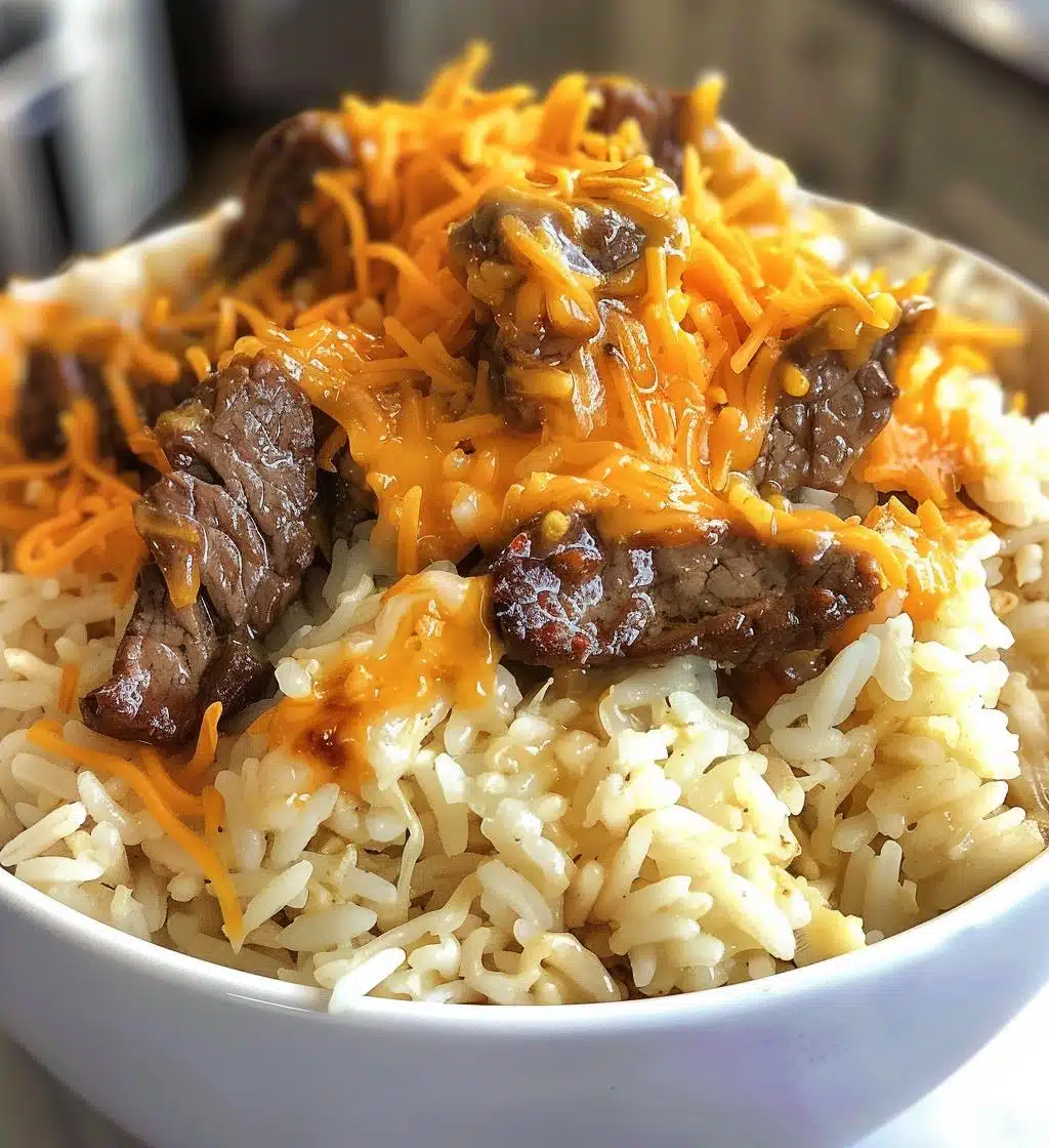 Garlic Butter Beef and Cheddar Rice: 5 Comforting Steps