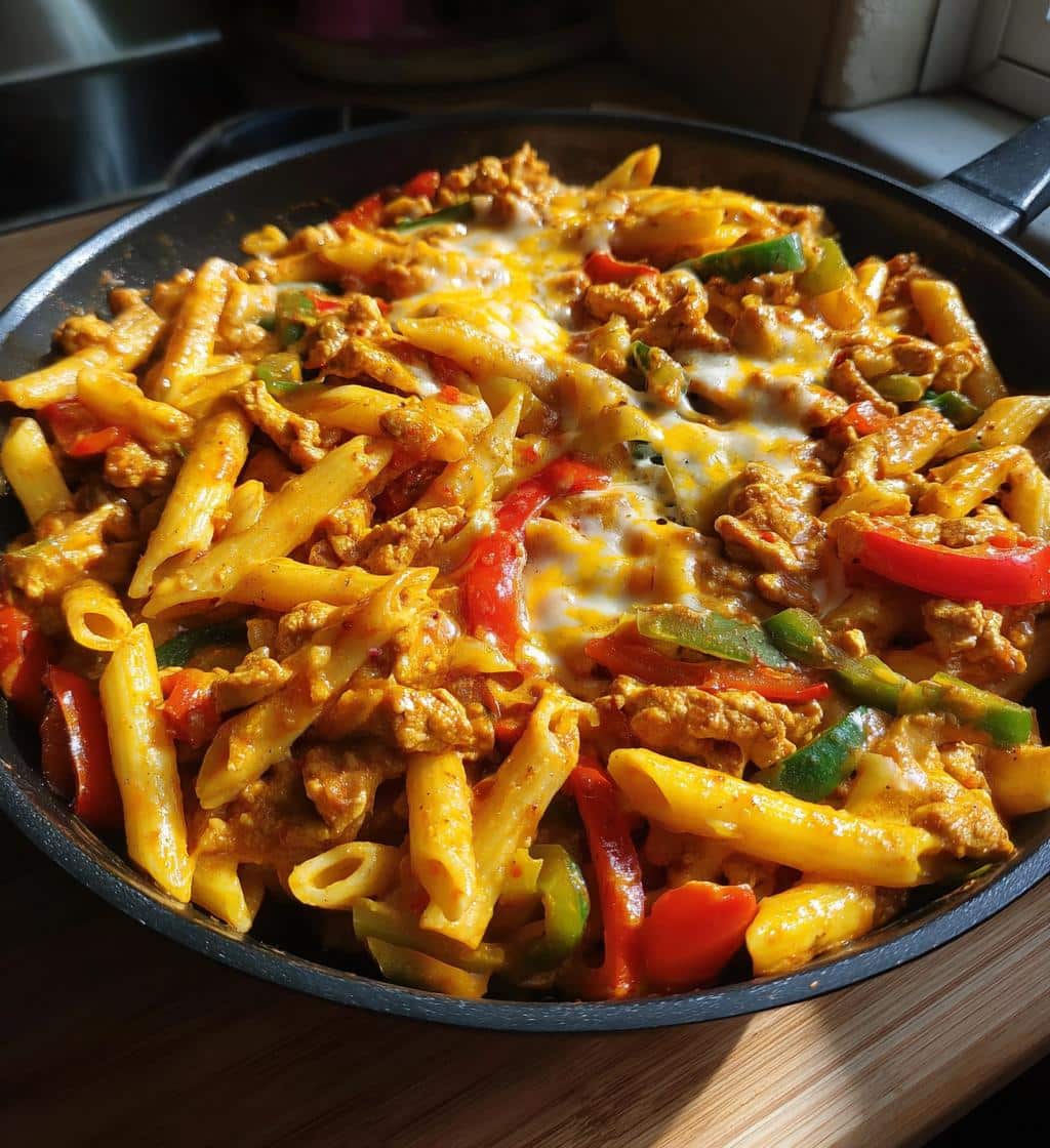 Ground Chicken Fajita Pasta: 30-Minute Flavor Sensation